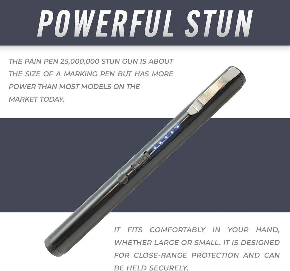 25,000,000 Volts Stun Gun for Self Defense - Tactical Stun Pen for Wom ...